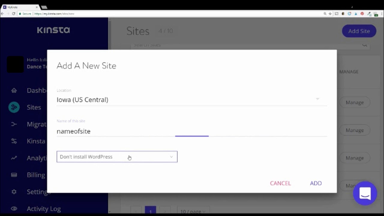 Adding a New Site to Your Kinsta Account - Website Tips and Tutorials